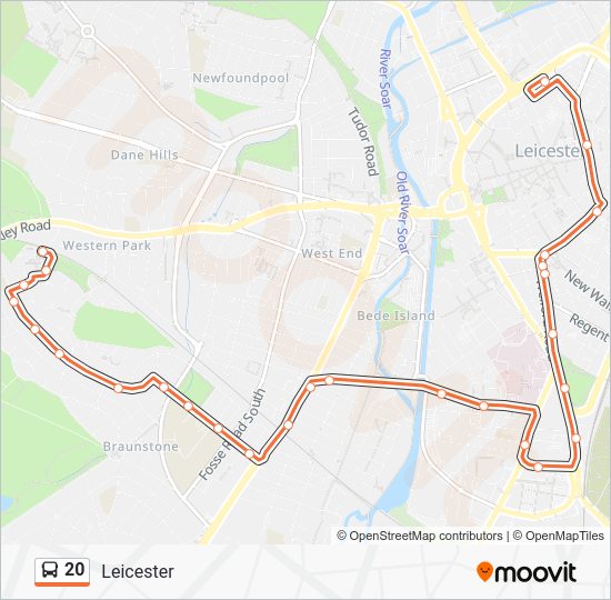 20 Route: Schedules, Stops & Maps - Leicester (Updated)
