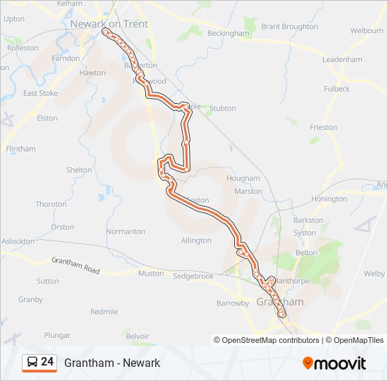 24 Route: Schedules, Stops & Maps - Newark (Updated)