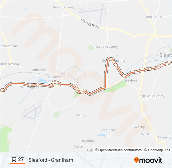 27 Route: Schedules, Stops & Maps - Honington (Updated)
