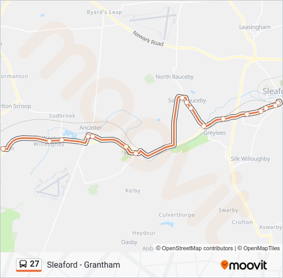 27 Route: Schedules, Stops & Maps - Honington (Updated)