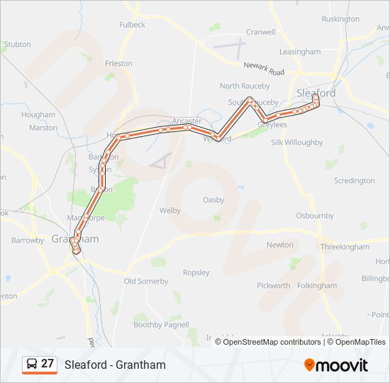 27 Route: Schedules, Stops & Maps - Sleaford (Updated)