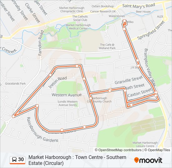 30 Route: Schedules, Stops & Maps - Market Harborough (Updated)