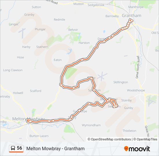 56 Route: Schedules, Stops & Maps - Grantham (Updated)