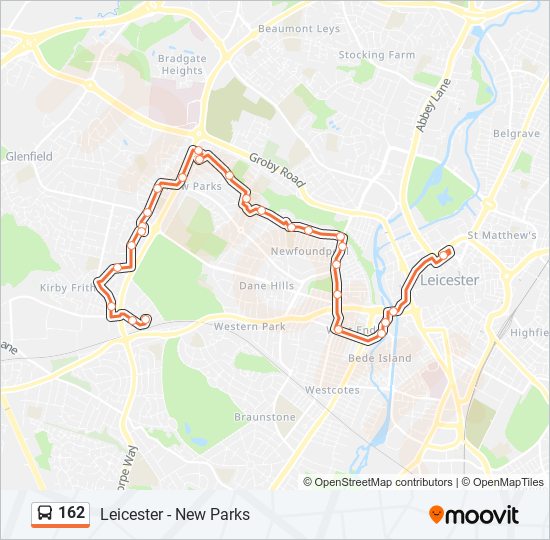 162 Route: Schedules, Stops & Maps - Leicester (Updated)