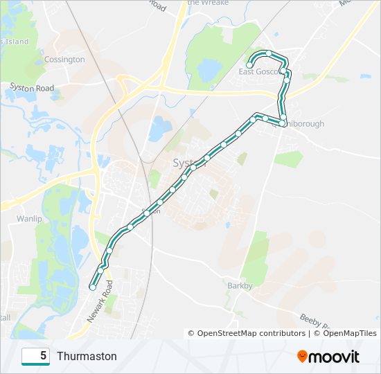 5 Route: Schedules, Stops & Maps - Thurmaston (Updated)