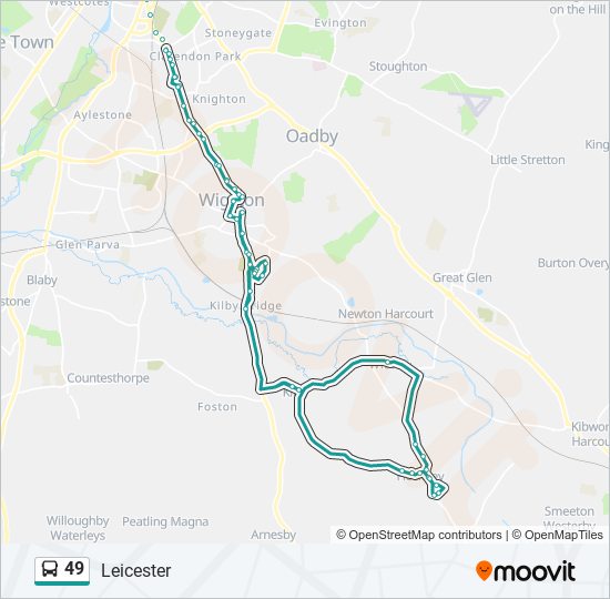 49 Route: Schedules, Stops & Maps - Leicester (Updated)