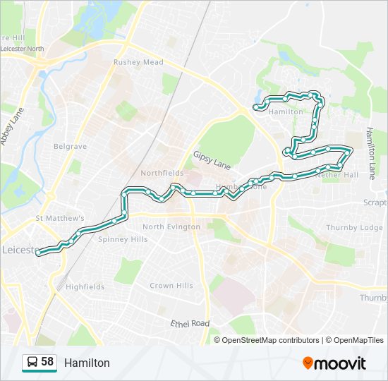 58 Route: Schedules, Stops & Maps - Hamilton (Updated)