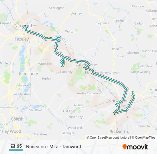 65 Route: Schedules, Stops & Maps - Nuneaton (Updated)