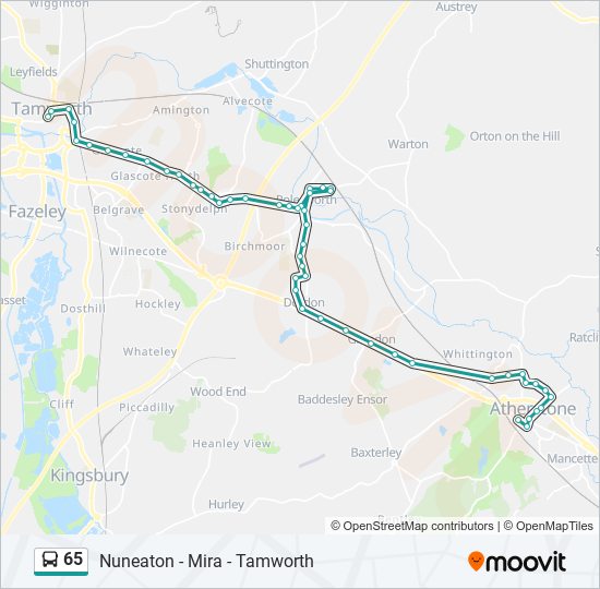 65 Route: Schedules, Stops & Maps - Atherstone (Updated)