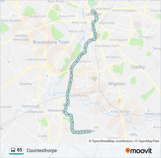 85 Route: Schedules, Stops & Maps - Countesthorpe (Updated)
