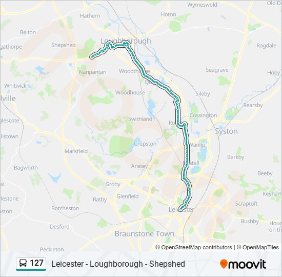 127 Route: Schedules, Stops & Maps - Loughborough (Updated)