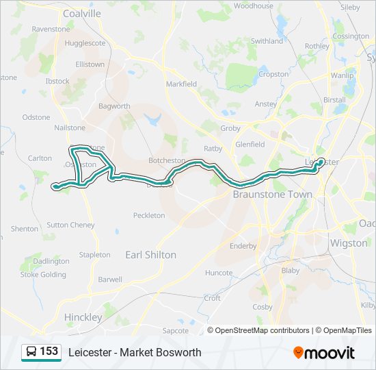 153 Route: Schedules, Stops & Maps - Leicester (Updated)