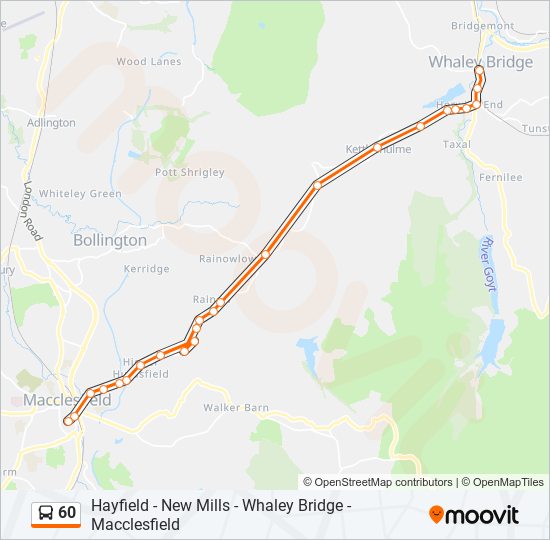 60 Route: Schedules, Stops & Maps - Whaley Bridge (Updated)