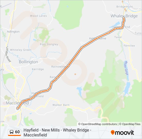 60 Route: Schedules, Stops & Maps - Macclesfield (Updated)
