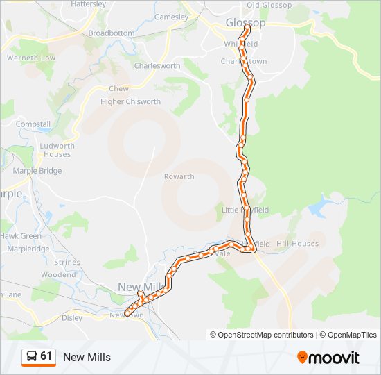 61 Route: Schedules, Stops & Maps - New Mills (Updated)