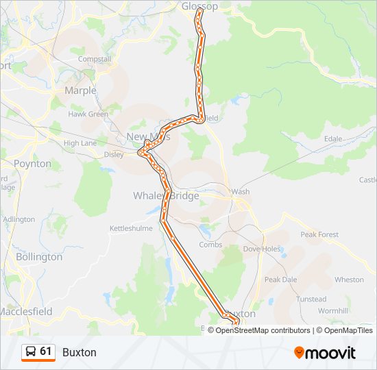 61 Route: Schedules, Stops & Maps - Buxton (Updated)
