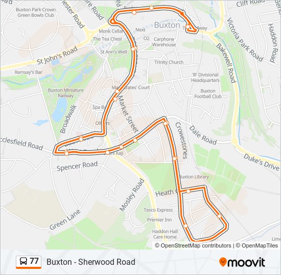 77 Route: Schedules, Stops & Maps - Buxton (Updated)