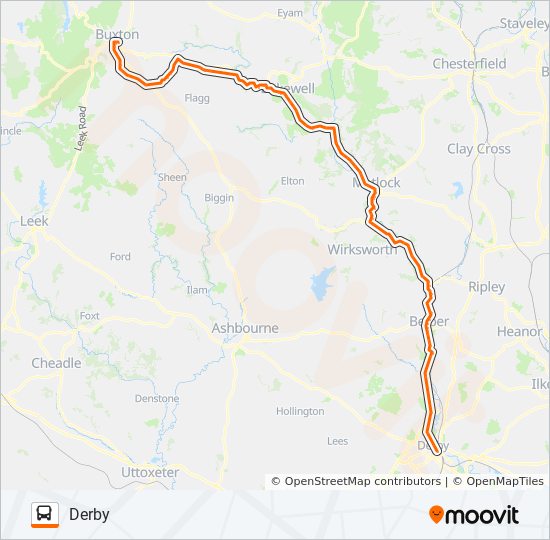 transpeak Route: Schedules, Stops & Maps - Derby (Updated)