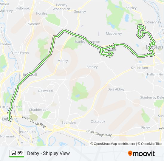 59 Route: Schedules, Stops & Maps - Shipley View (Updated)