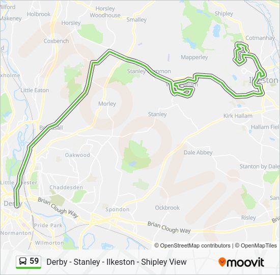 59 Route: Schedules, Stops & Maps - Shipley View (Updated)