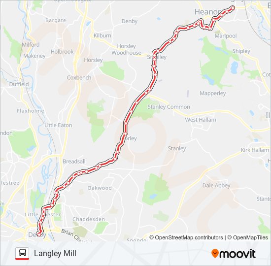 h1 Route: Schedules, Stops & Maps - Langley Mill (Updated)