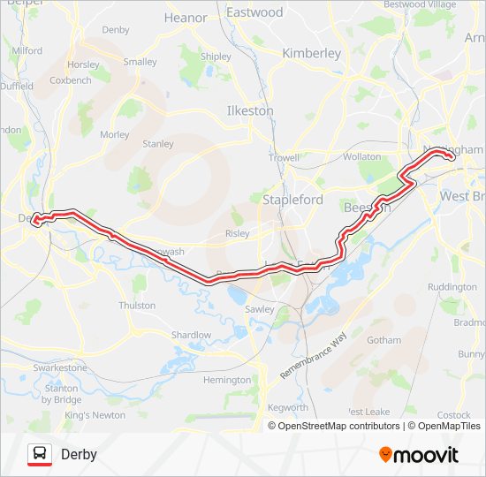 INDIGO Route: Schedules, Stops & Maps - Derby (Updated)