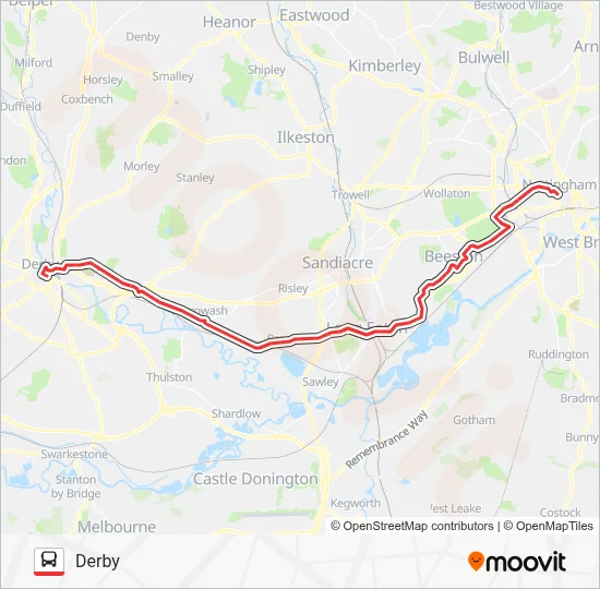 INDIGO Route: Schedules, Stops & Maps - Derby (Updated)