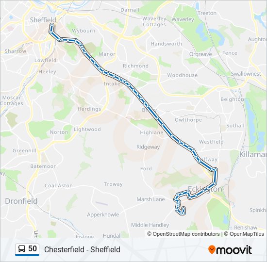 50 Route: Schedules, Stops & Maps - Birk Hill (Updated)