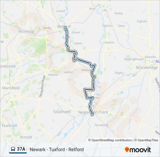 37A Route: Schedules, Stops & Maps - Retford (Updated)