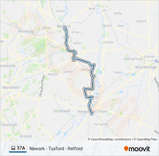 37a Route: Schedules, Stops & Maps - Retford (Updated)