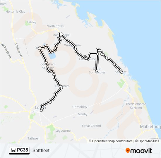 pc38 Route: Schedules, Stops & Maps - Saltfleet (Updated)
