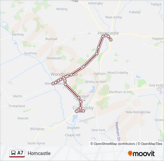 a7 Route: Schedules, Stops & Maps - Horncastle (Updated)