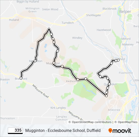 335 Route: Schedules, Stops & Maps - Brailsford (Updated)