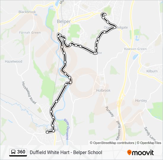 360 Route: Schedules, Stops & Maps - Belper (Updated)