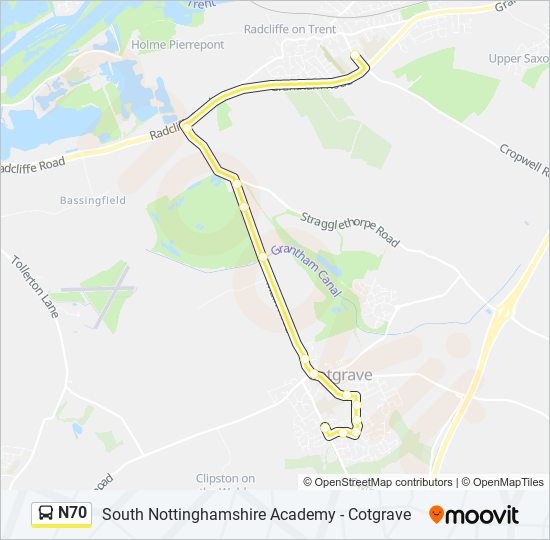 n70 Route: Schedules, Stops & Maps - Cotgrave (Updated)