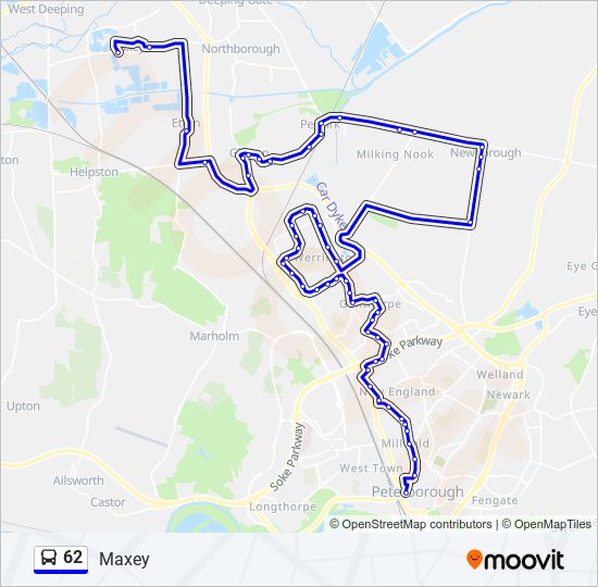 62 Route: Schedules, Stops & Maps - Maxey (Updated)