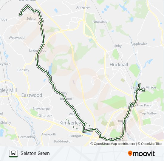528nottsbus connect Route: Schedules, Stops & Maps - Selston Green ...
