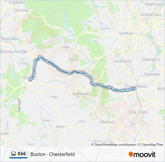 X66 Route: Schedules, Stops & Maps - Buxton (Updated)