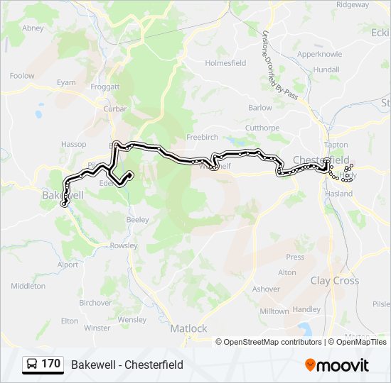 170 Route: Schedules, Stops & Maps - Bakewell (Updated)