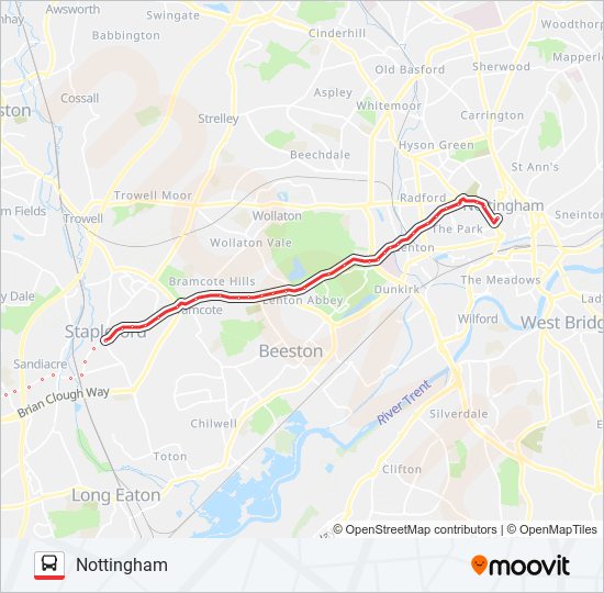 i4 Route: Schedules, Stops & Maps - Nottingham (Updated)