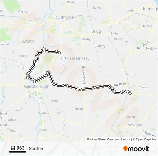 963 Route: Schedules, Stops & Maps - Scotter (Updated)