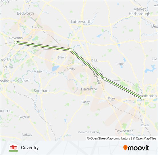 west midlands railway Route: Schedules, Stops & Maps - Coventry (Updated)