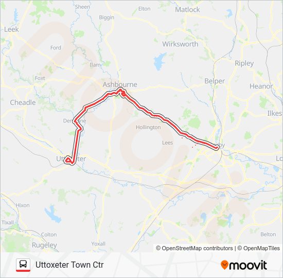 swift Route: Schedules, Stops & Maps - Uttoxeter Town Ctr (Updated)