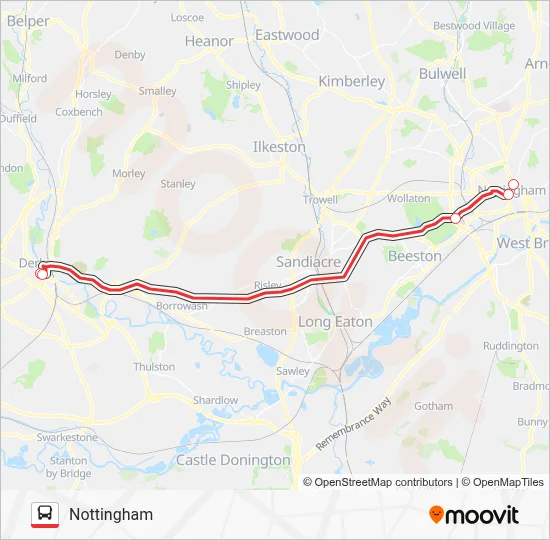 RED ARROW Route: Schedules, Stops & Maps - Nottingham (Updated)