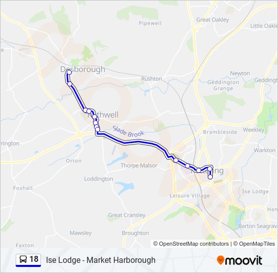 18 Route: Schedules, Stops & Maps - Desborough (Updated)