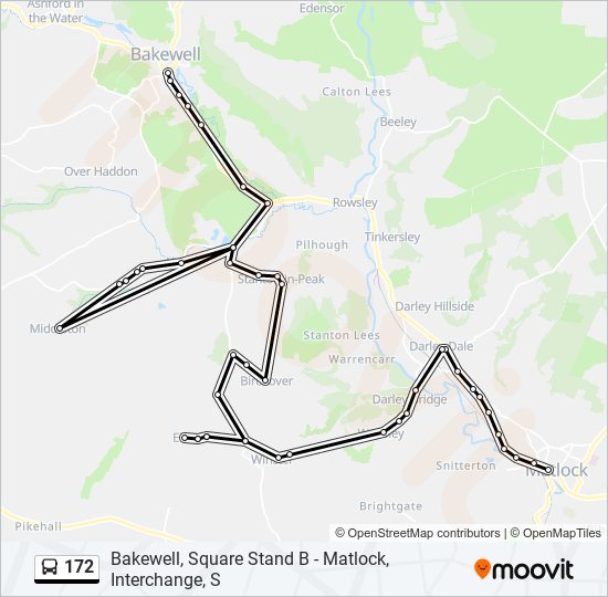 172 Route: Schedules, Stops & Maps - Bakewell (Updated)