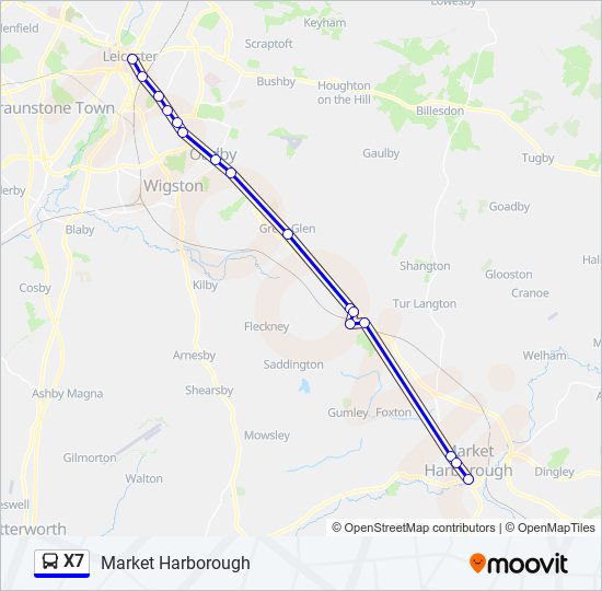 x7 Route: Schedules, Stops & Maps - Market Harborough (Updated)