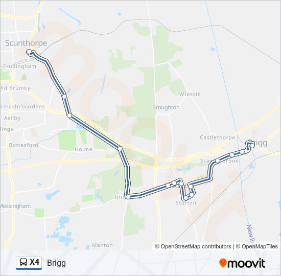 x4 Route: Schedules, Stops & Maps - Brigg (Updated)