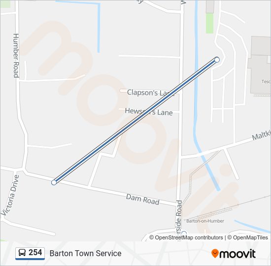 254 Route: Schedules, Stops & Maps - Barton-Upon-Humber (Updated)