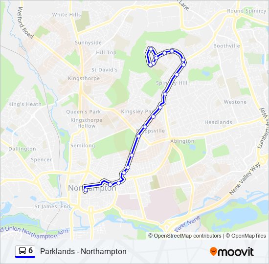6 Route: Schedules, Stops & Maps - Northampton (Updated)